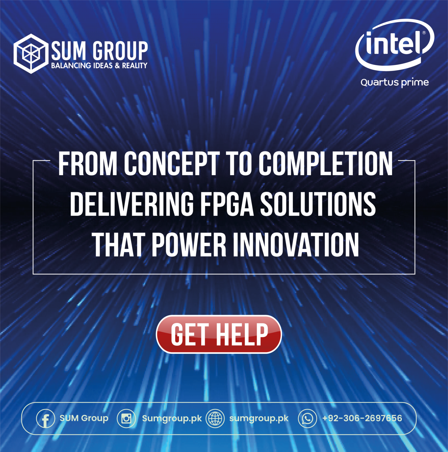 Intel Quartus Prime Support with SUM Group
